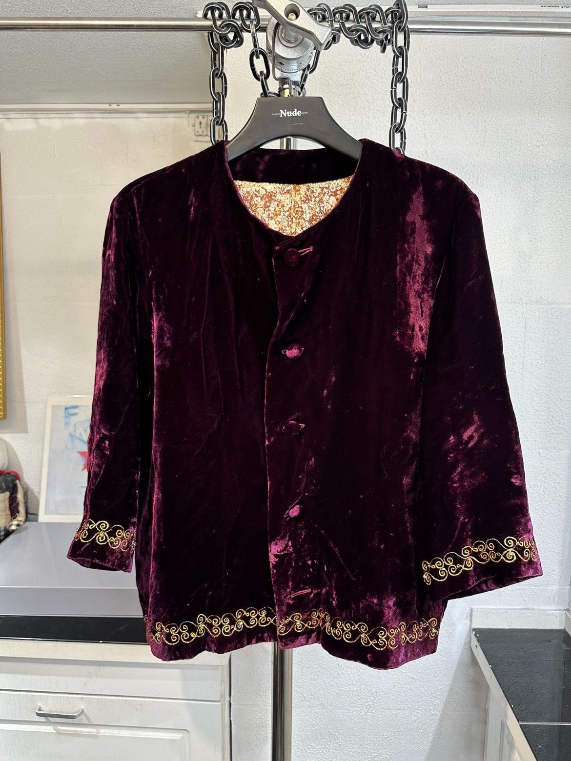 Number (N)ine Number nine 03aw Kurt cobain velvet jacket | Grailed