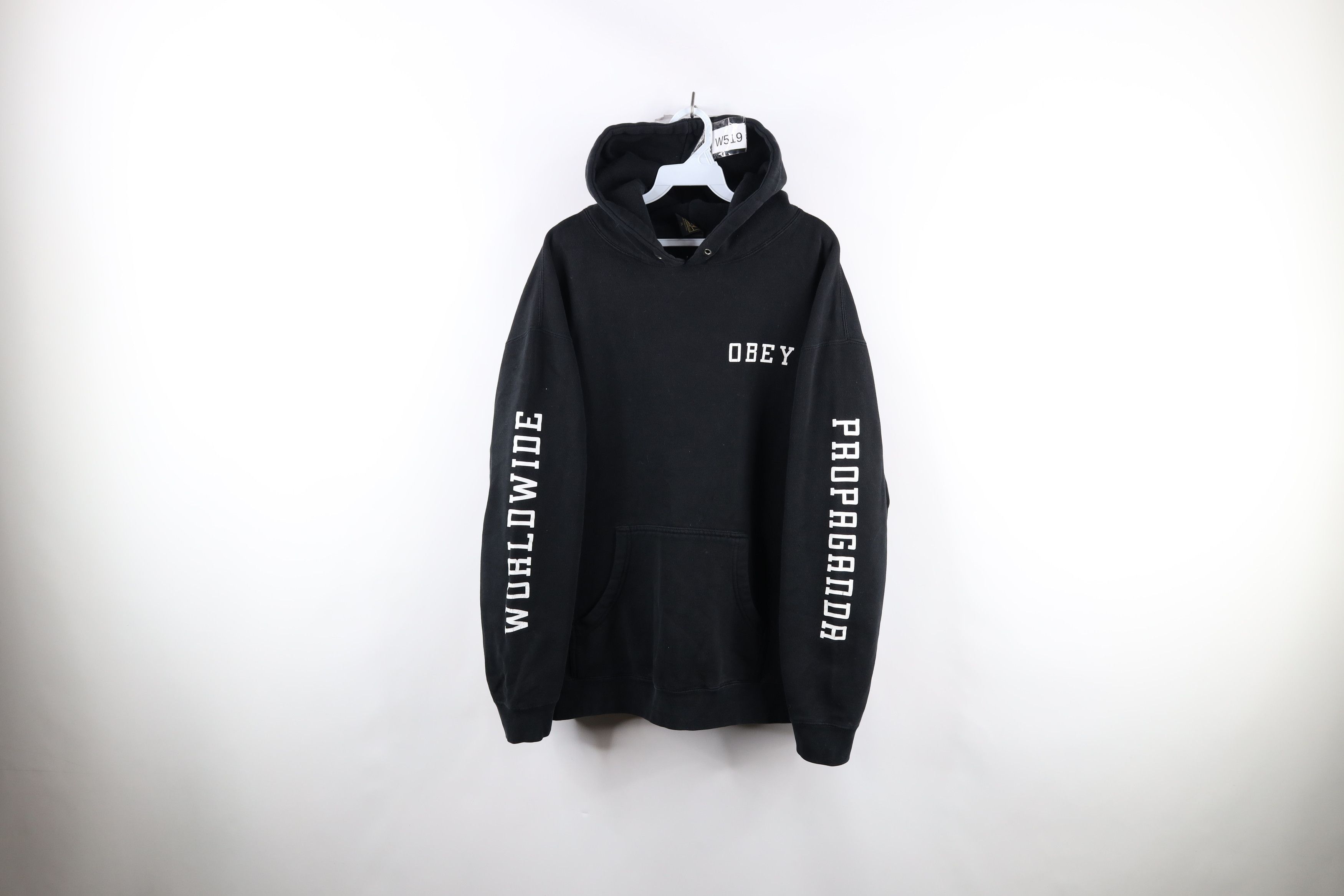 Obey × Vintage Vintage Obey Propaganda Spell Out Hoodie Sweatshirt ...