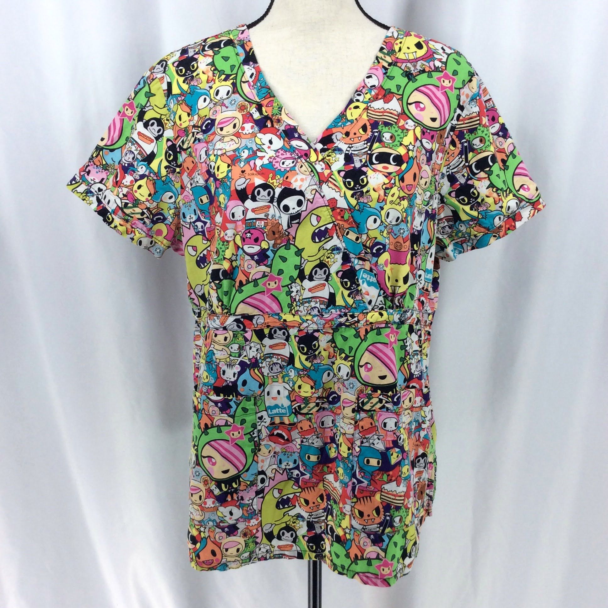 Tokidoki Tokidoki by Koi Scrub Top Medical Nurse Uniform Style 115PR ...