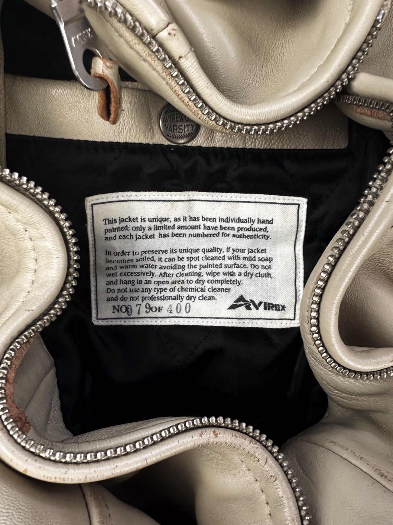 Avirex 00s Avirex 1/400 ‘Snake & Dragon’ Painted Leather Jacket | Grailed