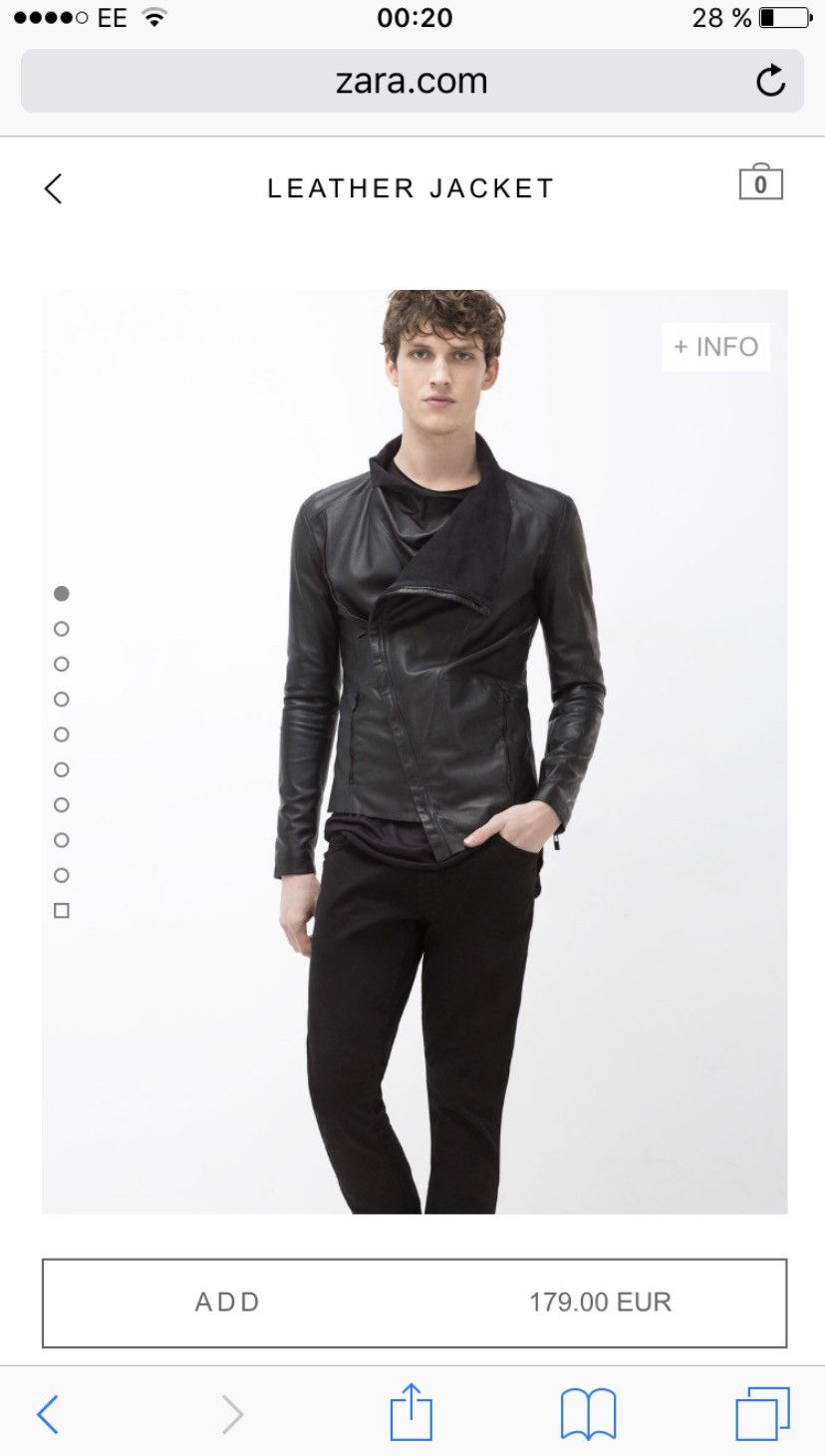 Zara Rare Zara Real Leather Jacket | Grailed