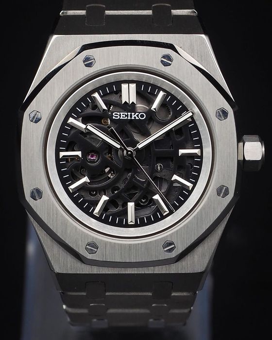 Seiko Seiko custom Royal oak skeleton watch | Grailed