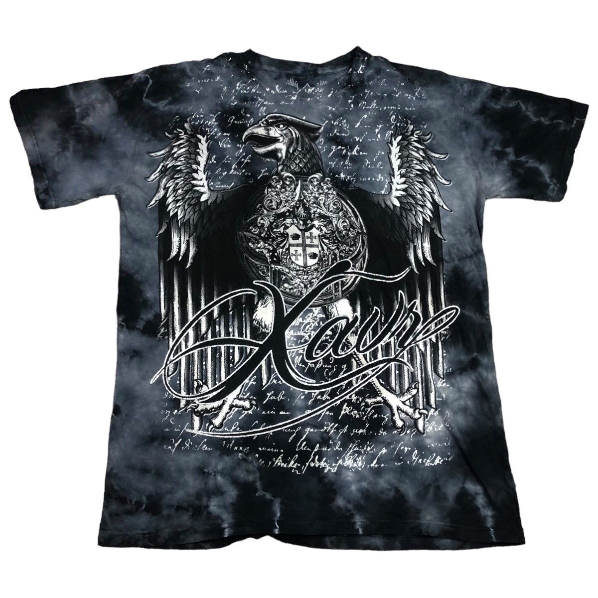 Tee Shirt Xzavier Falcon Spell Out Y2K Affliction Style Shirt Adult XL ...