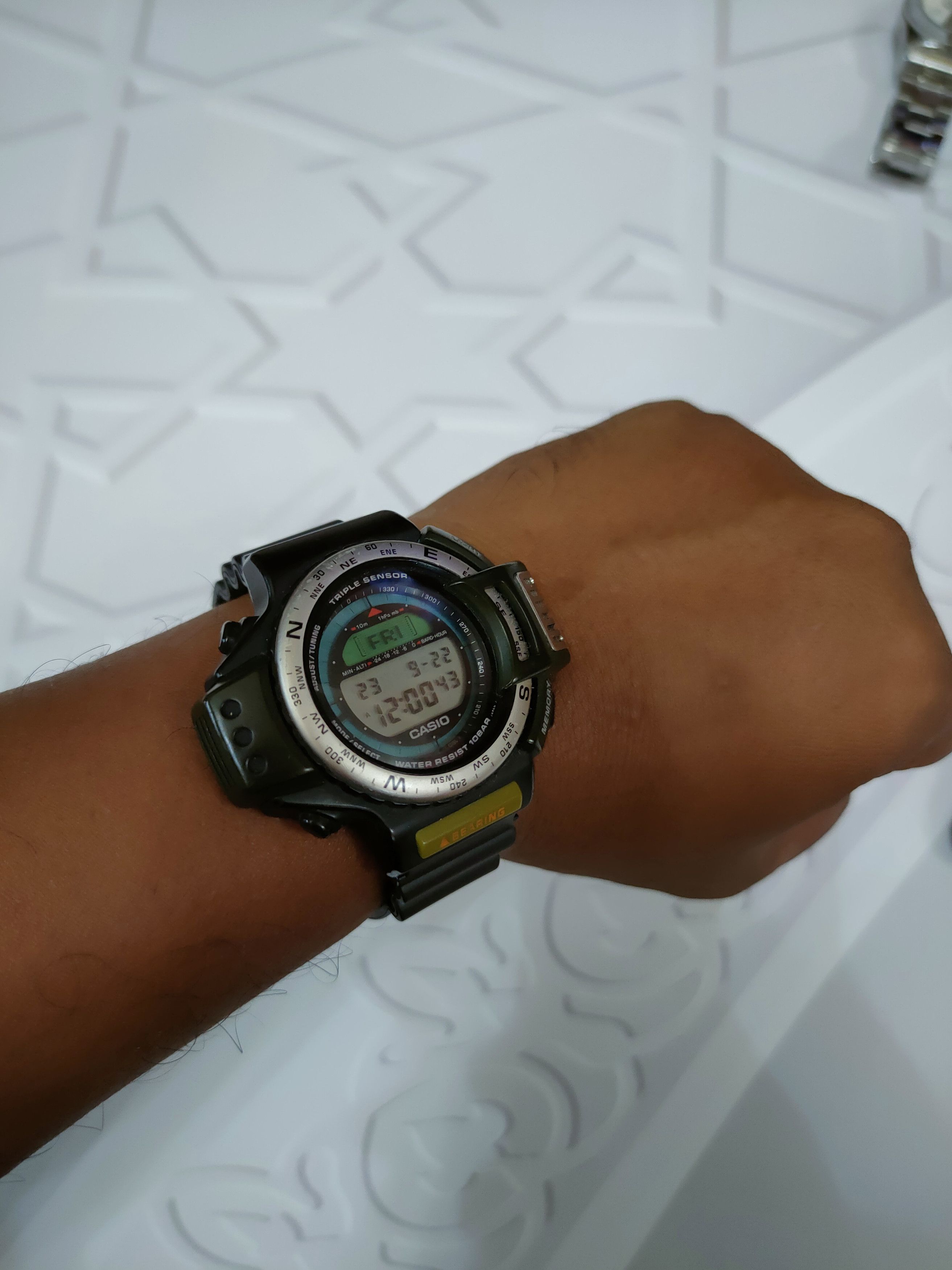 Casio × Rare × Vintage DL Casio Protrek triple sensor ATC 1100 Japan ...
