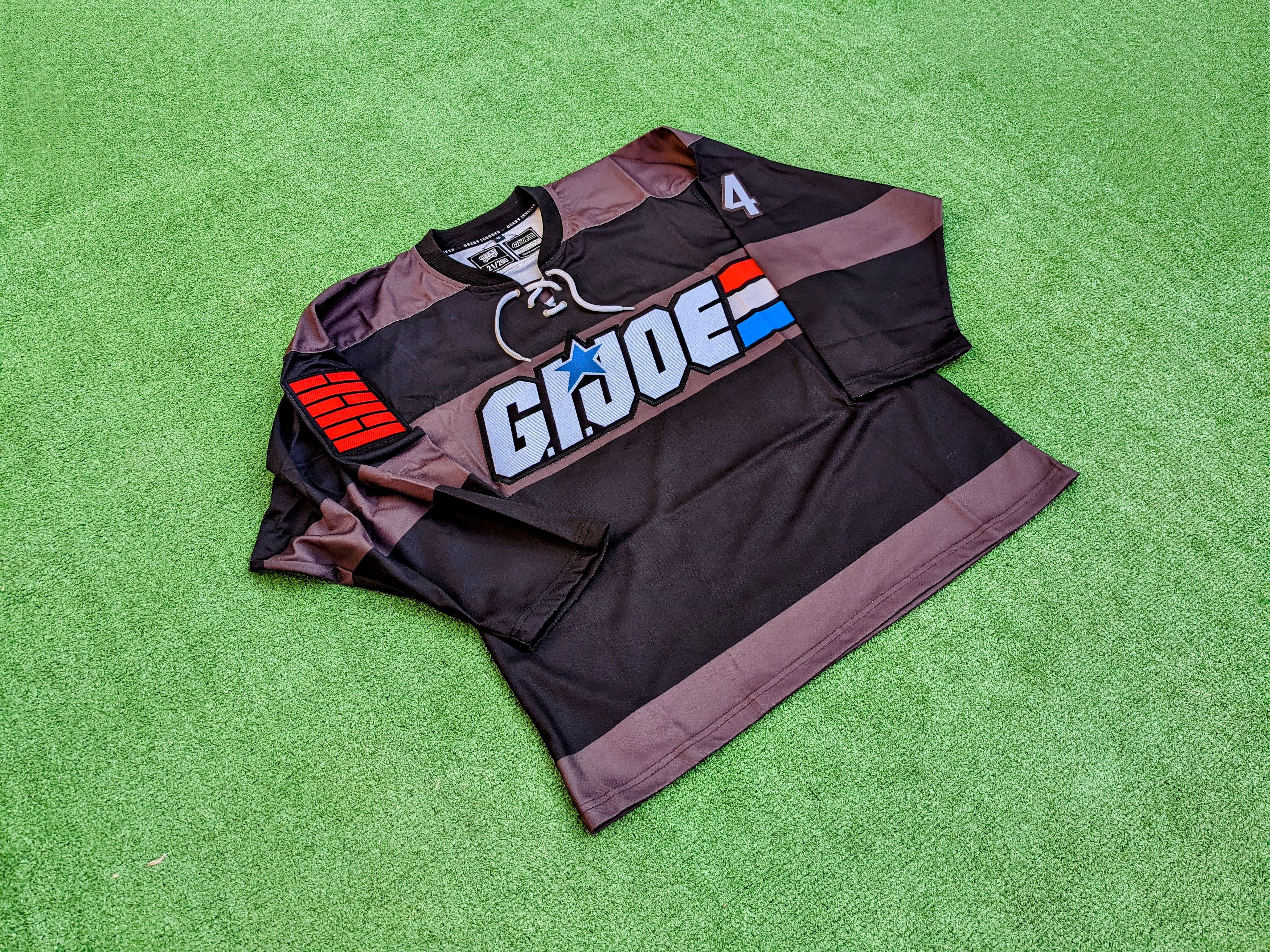 Designer G.I. JOE Hockey Jersey Arashikage Ninja Clan SNAKE EYES #84 ...