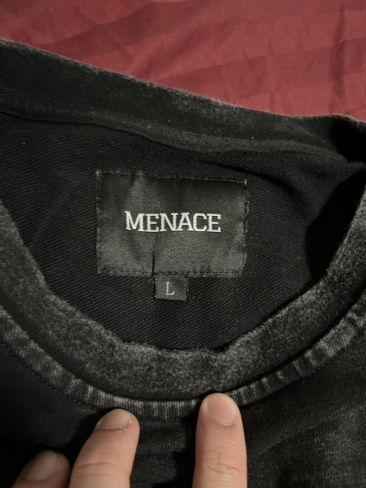 Menace Menace Embossed Logo Waffle Knit Shirt | Grailed
