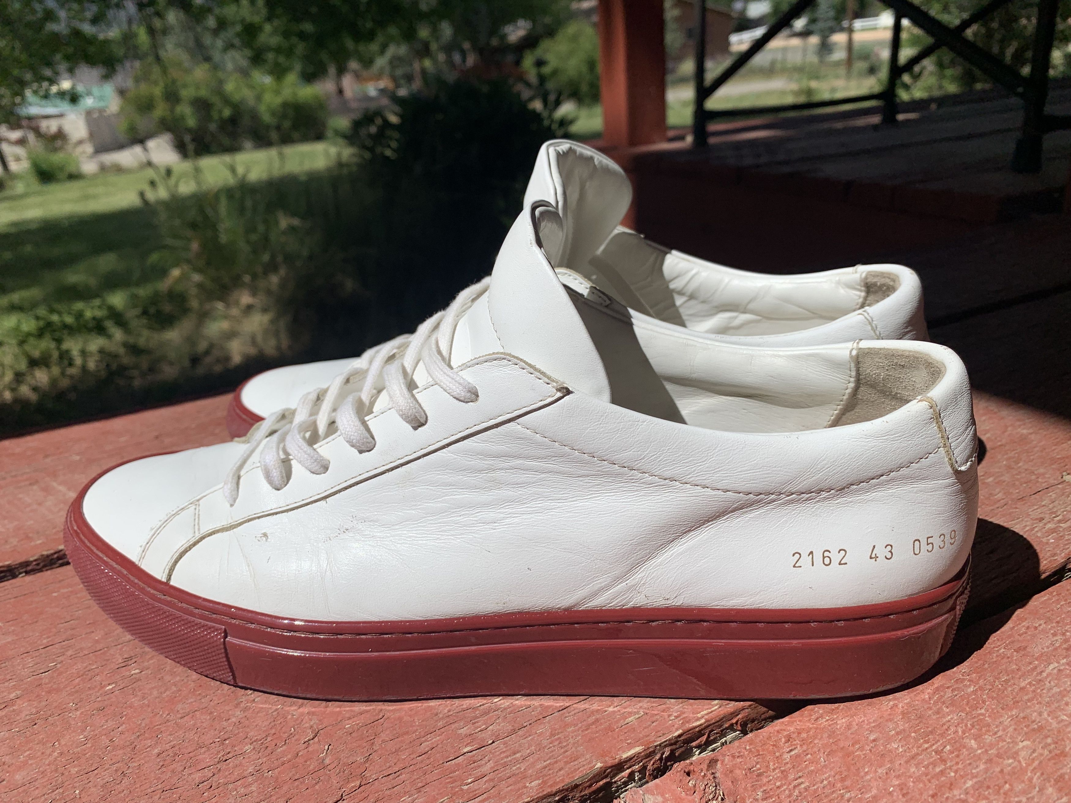 Common Projects Common Projects Achilles Low (Rare Red Bottoms) | Grailed