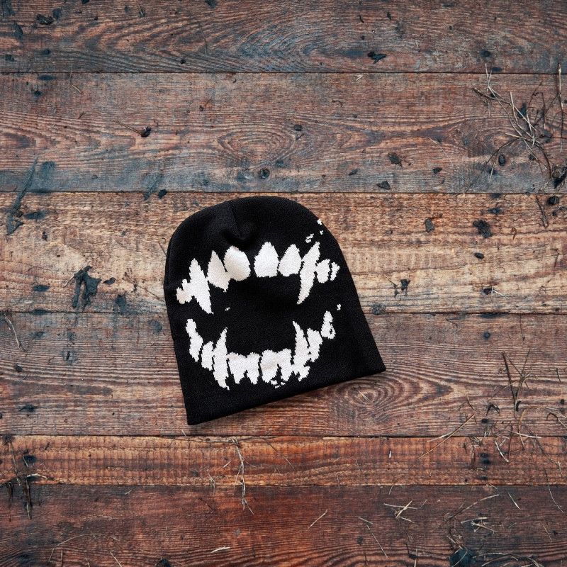 Vintage 🔥🕷☠️ Japanese style Beanie hat Vampire teeth y2k ⚡️ | Grailed
