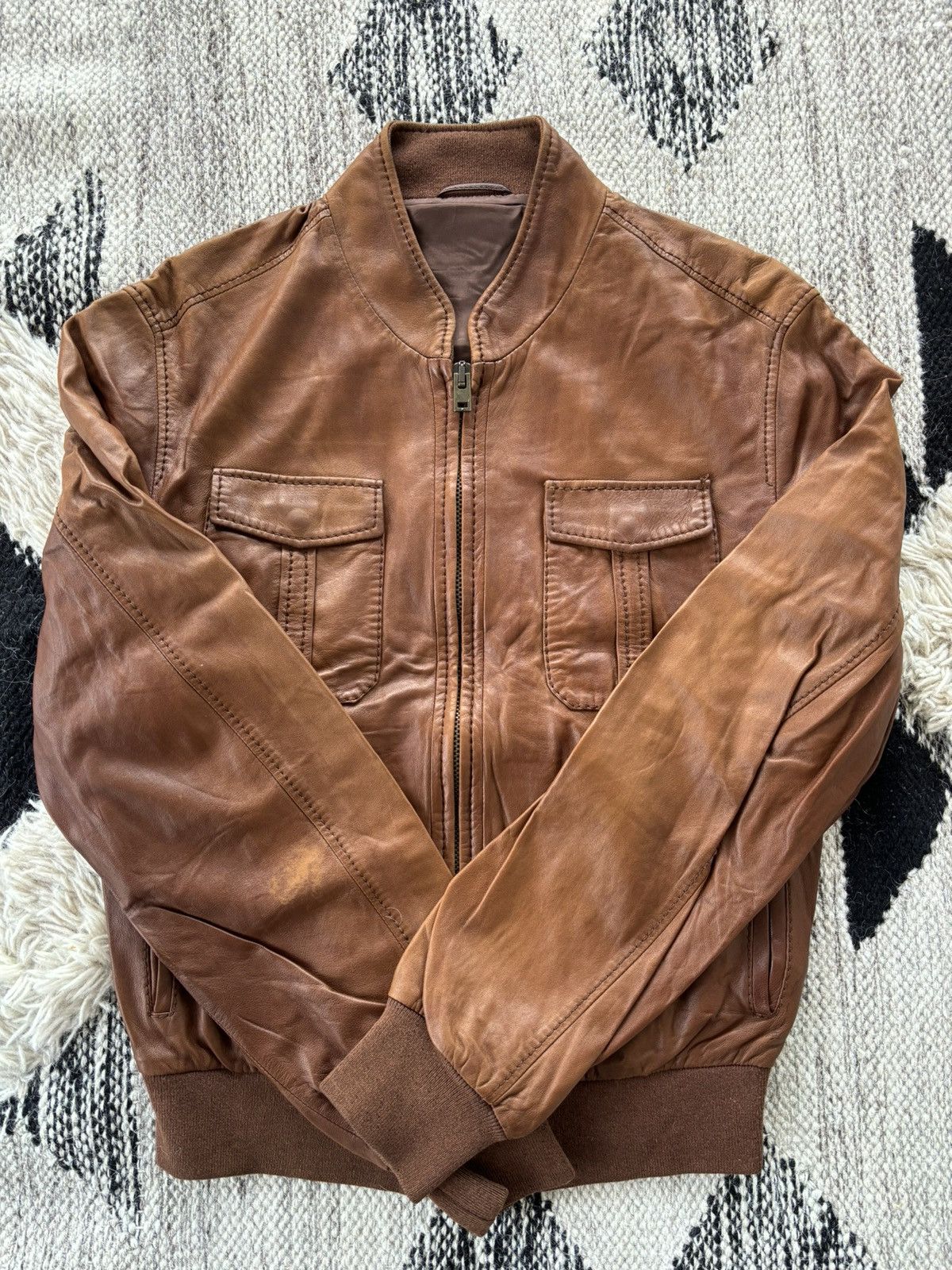 Raf Simons Raf Simons SS09 Vintage Brown Leather Jacket | Grailed