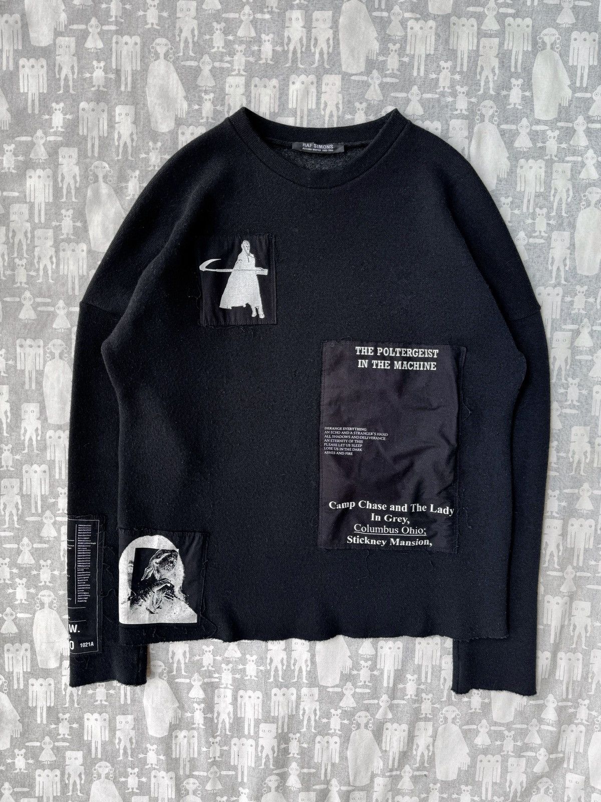 Raf Simons Raf Simons Poltergeist Patched Wool Sweater AW05 | Grailed