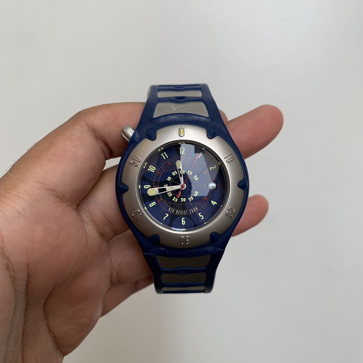 Nike × Vintage SUPER RARE VINTAGE NIKE CAVEMAN SPORTS ANALOG WATCH🩻 ...