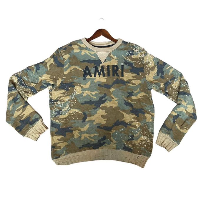 Amiri Amiri Camouflage Logo Pullover | Grailed