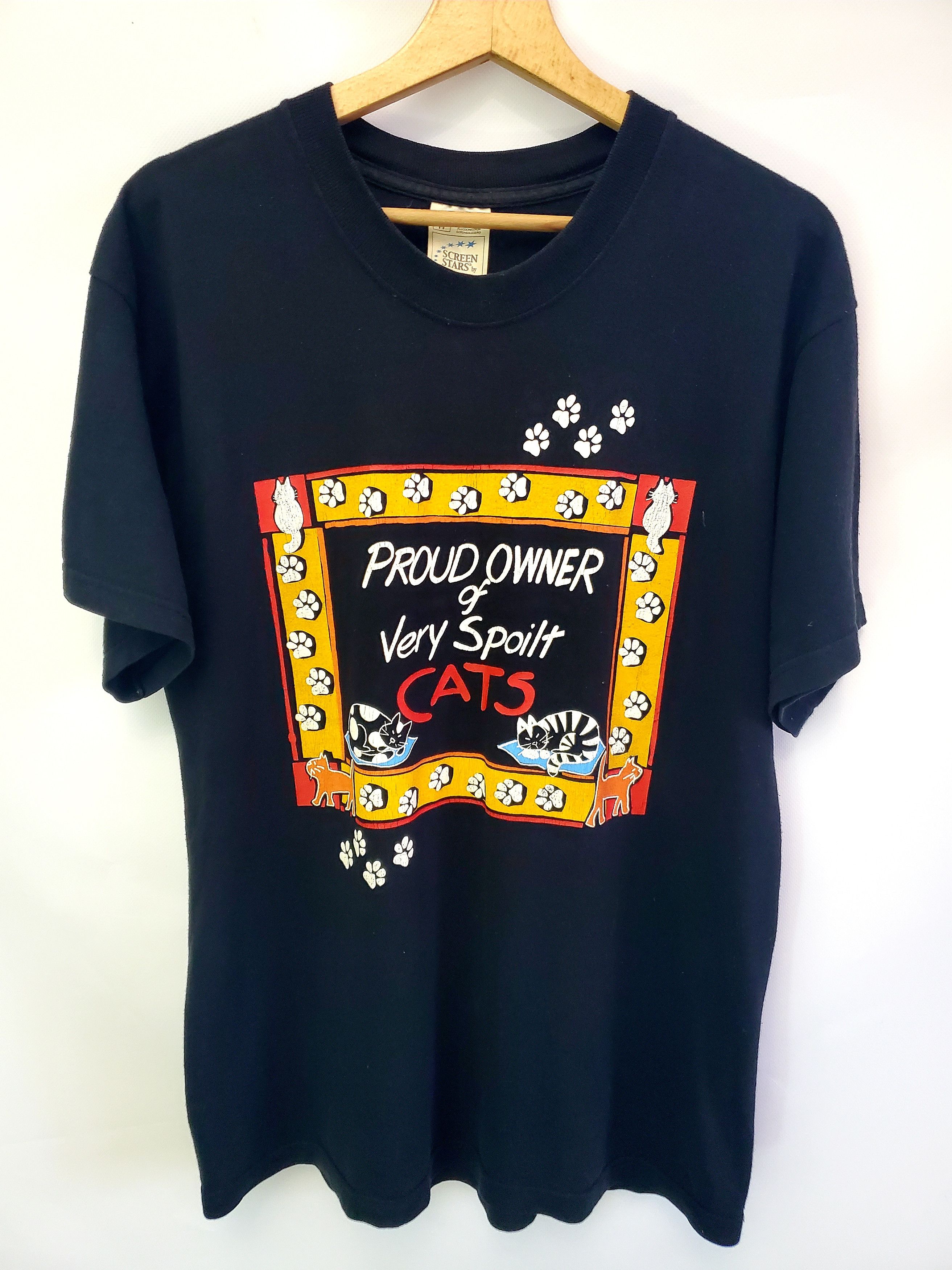 Vintage Vintage proud owner of very spoilt cats shirt size M | Grailed