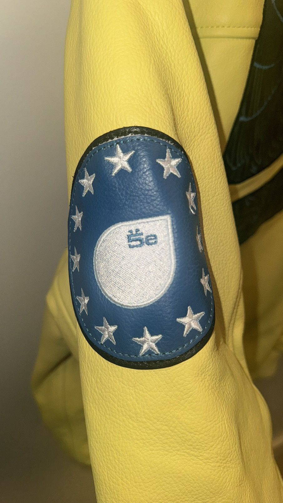 Spider × Young Thug *deleting today* SP5DER Yellow Leather Jacket | Grailed