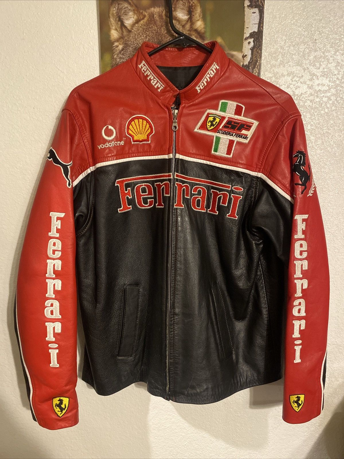 Scuderia Ferrari Vintage Ferrari Leather Racing Jacket | Grailed