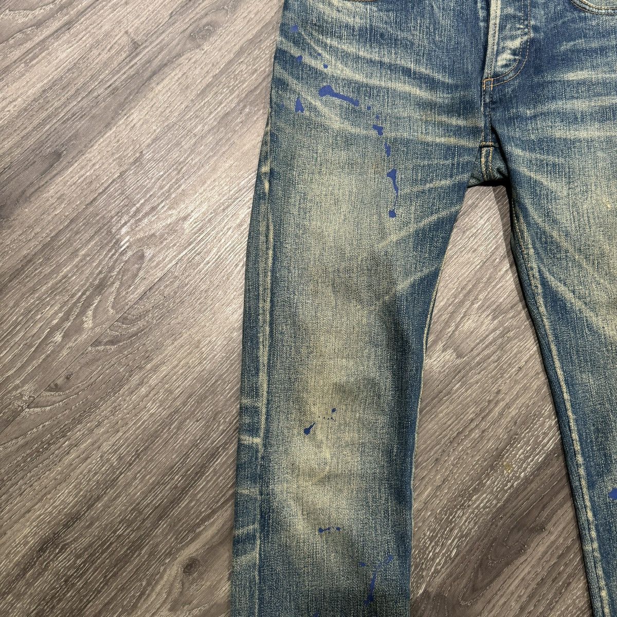 Dior Dior Homme Kris Van Assche Paint Splatter Denim | Grailed