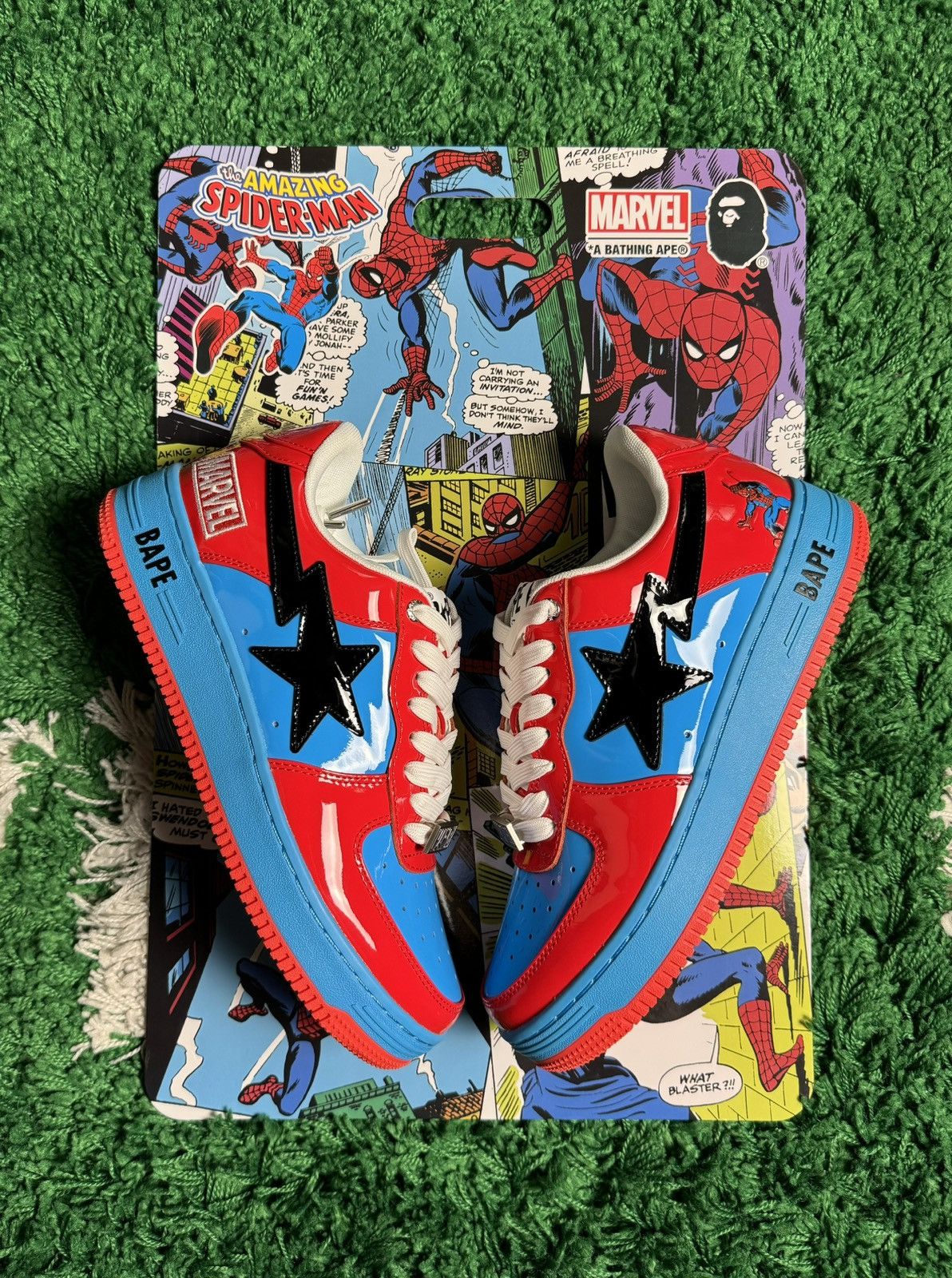Bape × Marvel Comics Bape X Marvel Spider-Man BapeSta | Grailed