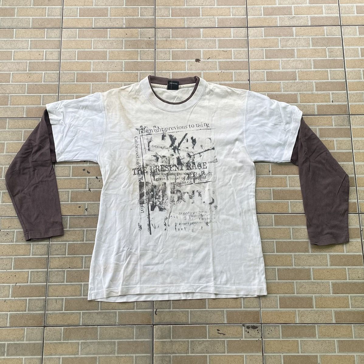 If Six Was Nine Y2K Distress Double Layer POEM Shirt Vintage | Grailed