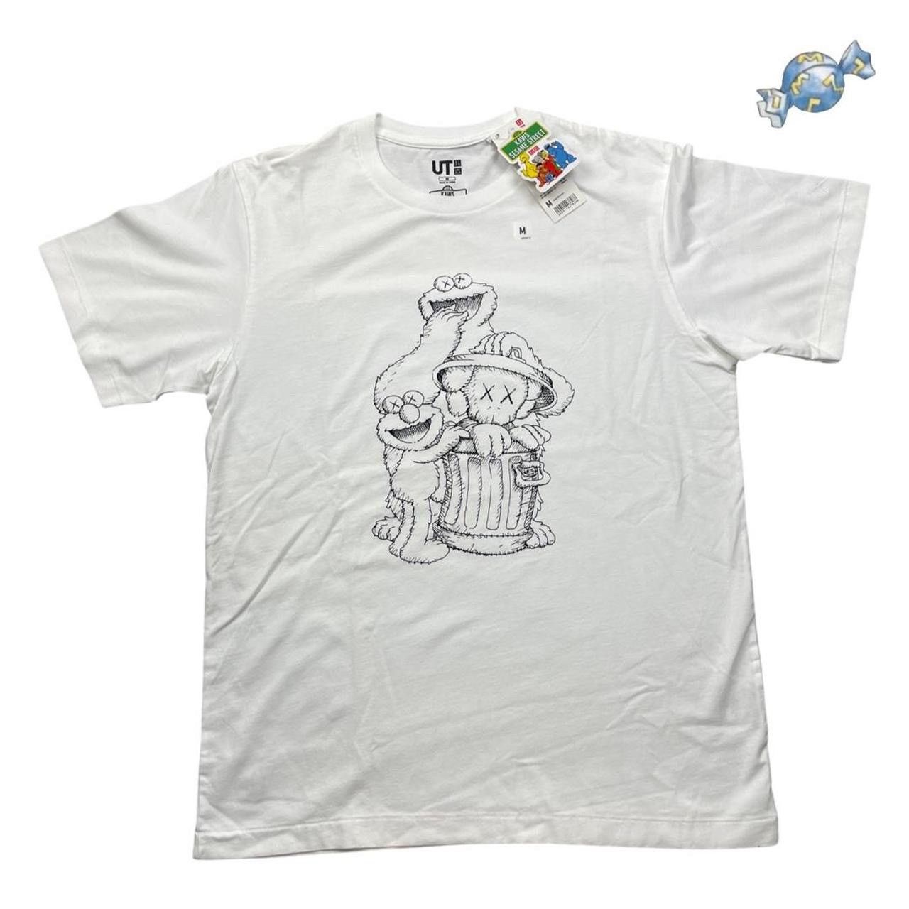 Uniqlo KAWS x Uniqlo Sesame Street Companion Trash Can Outline Tee ...