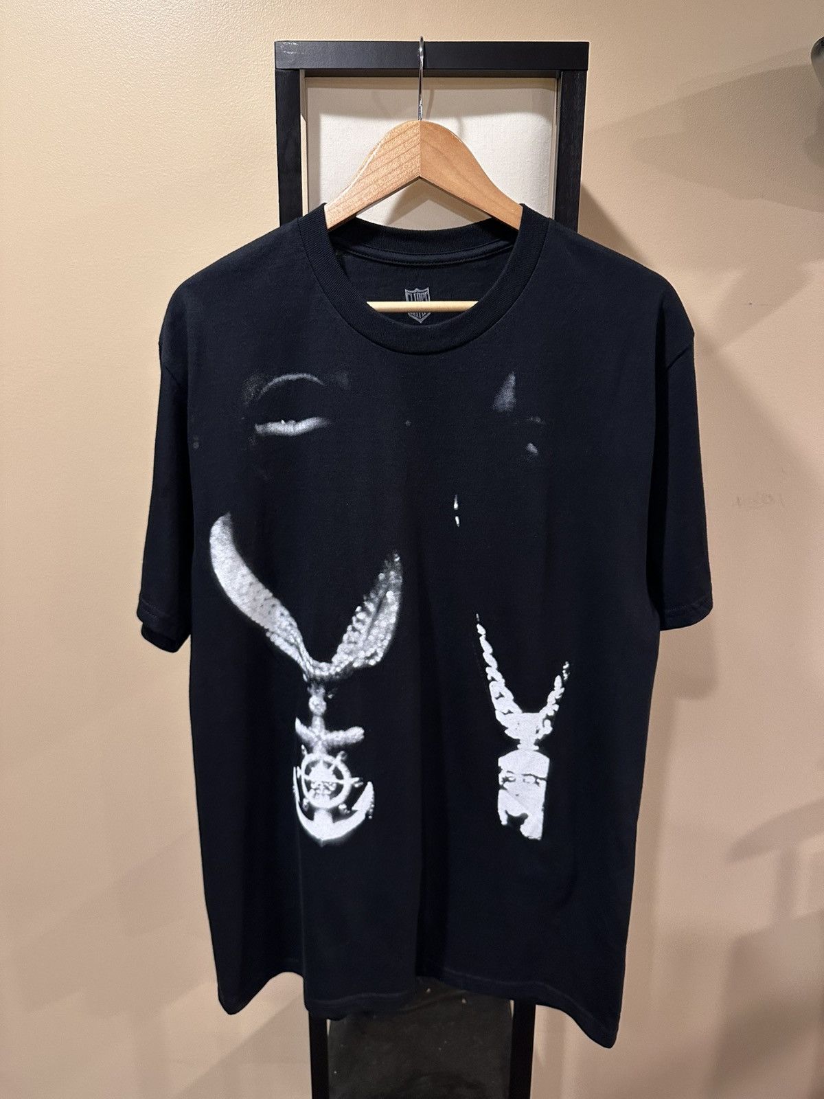 Pusha T Clipse Double Chain “Let God Sort Em Out” Logo Tour Black T ...