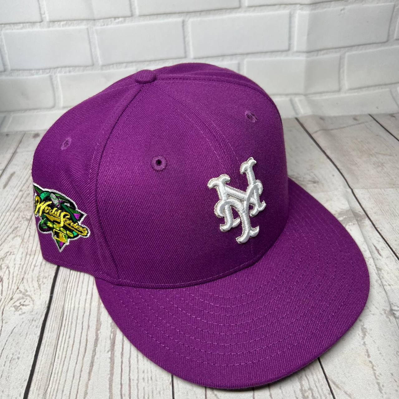 New Era New York Mets MLB Side Patch 7 7/8 Hat Fitted Cap Purple Men ...