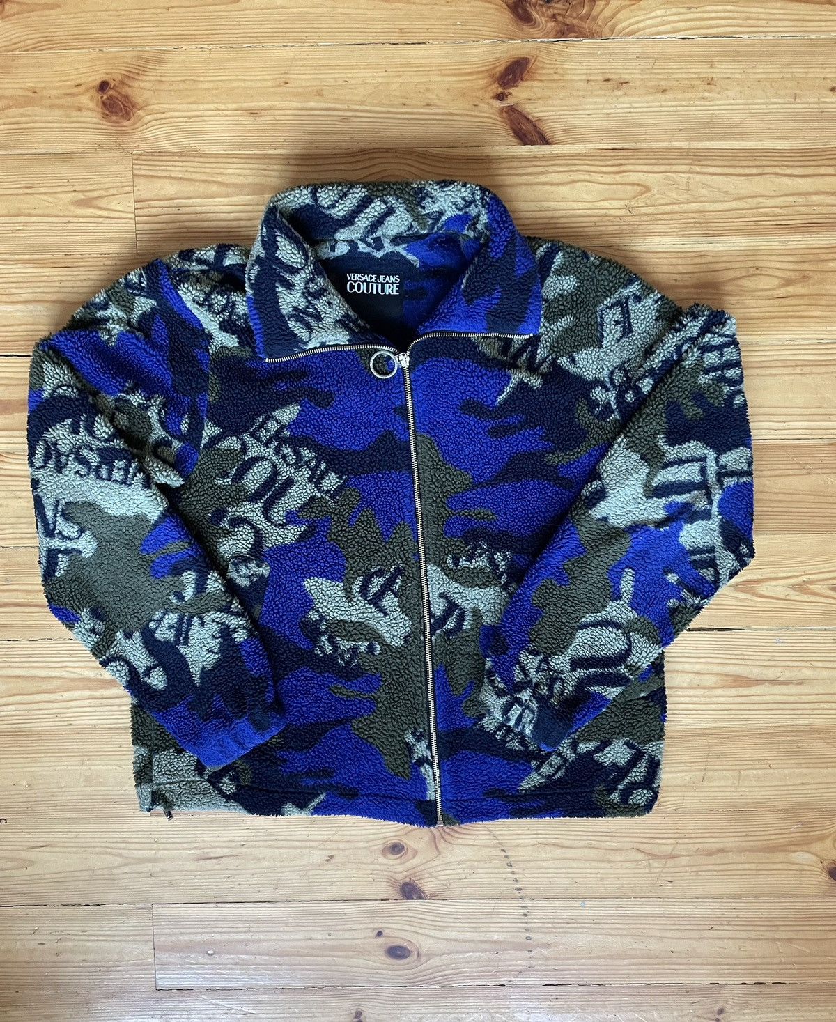 Versace Jeans Couture Rare Versace Camo Sherpa Jacket | Grailed
