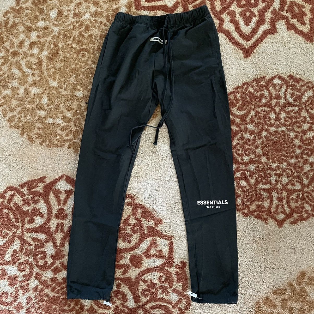 Fear of God Fear of God Essentials Black Nylon Pant Size Small | Grailed