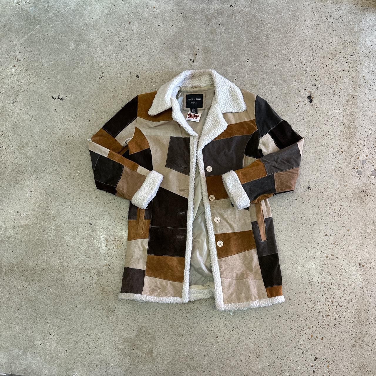 Vintage Vintage Patchwork Leather Jacket with Sherpa lining | Grailed