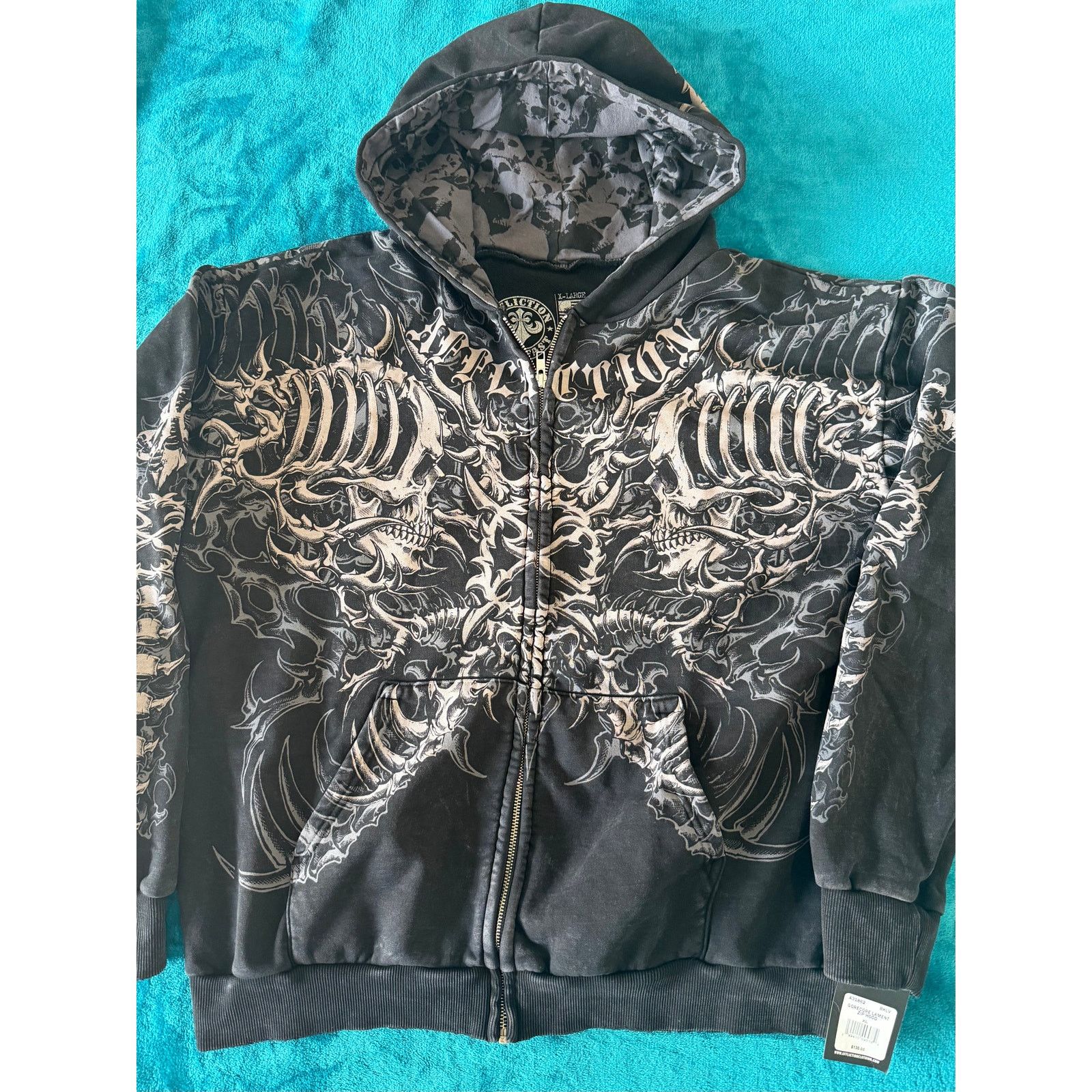 Affliction × Ken Carson Affliction GoreCore Ken Carson Zip Up Hoodie ...