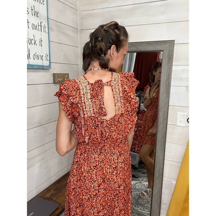 Designer ANDREE BY UNIT Embroidered Dress In Rust | Grailed
