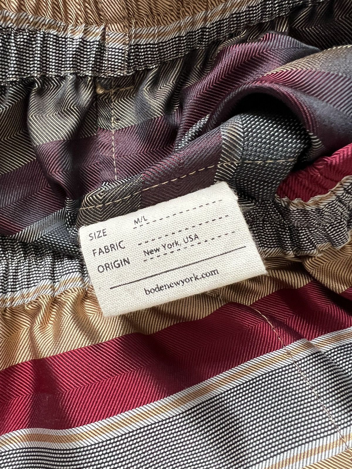 Bode Striped satin shorts | Grailed