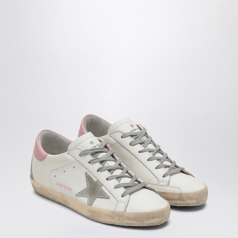 Golden Goose Golden Goose Pink, Grey And White Super-Star Low Top ...