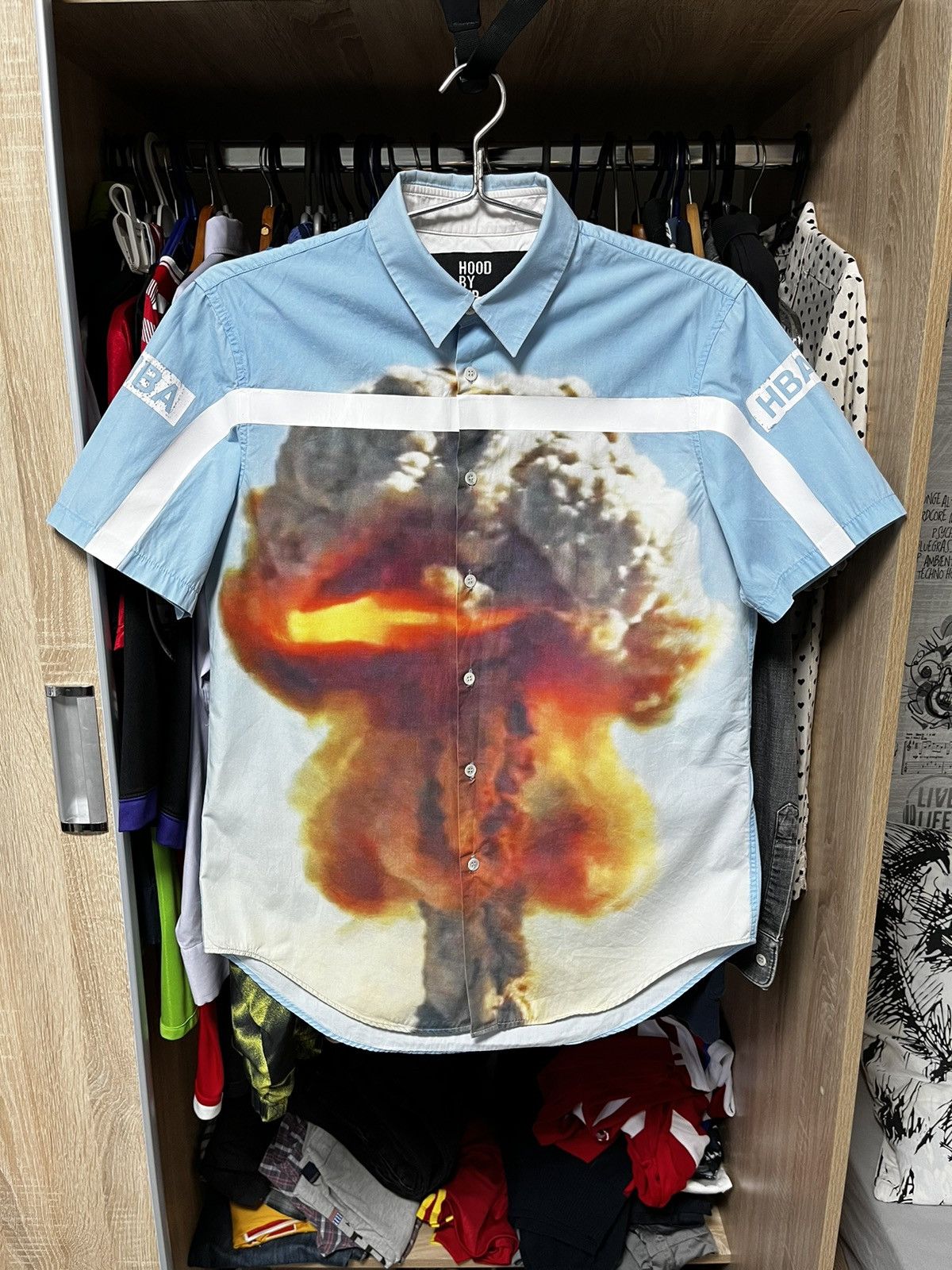 Hood By Air 💥 HBA Hood By Air Nuclear Bomb Explosion Shirt | Grailed