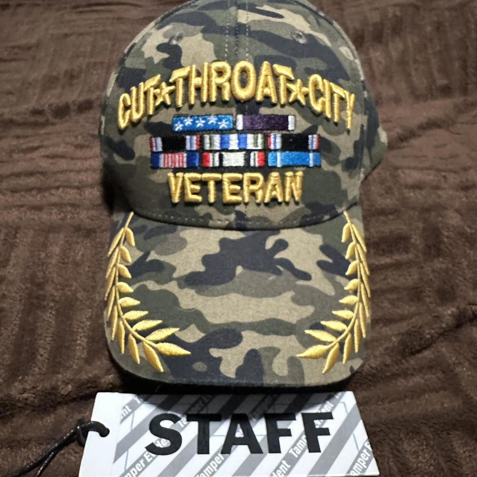 G59 Records Camo Cut Throat City Veteran x Staffworkforce | Grailed