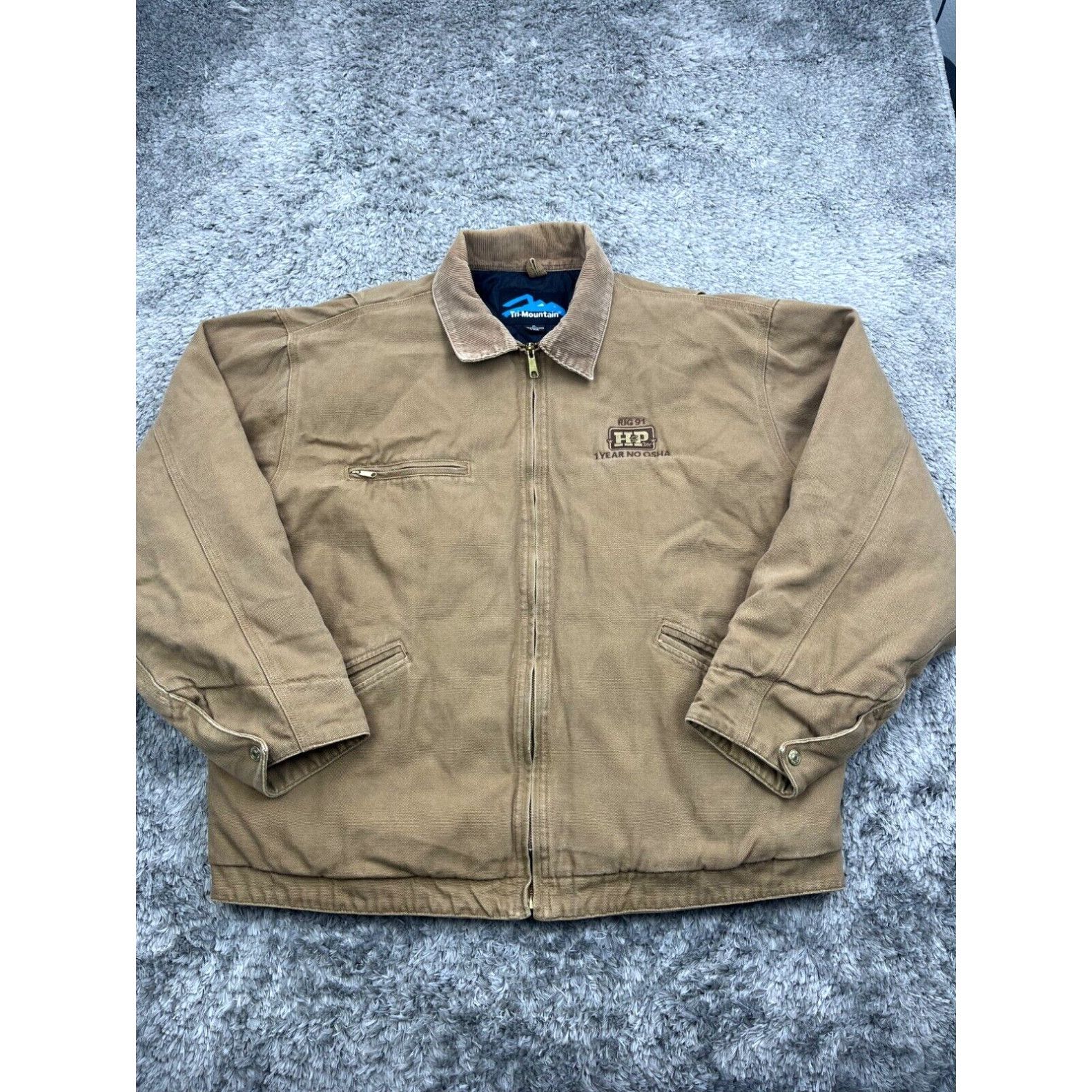 Vintage Vintage Tri Mountain Jacket Mens XL Thick Canvas Corduroy ...