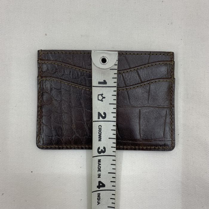 Ralph Lauren Double RL Croco Embossed Leather Card Case RRL Card Holder ...