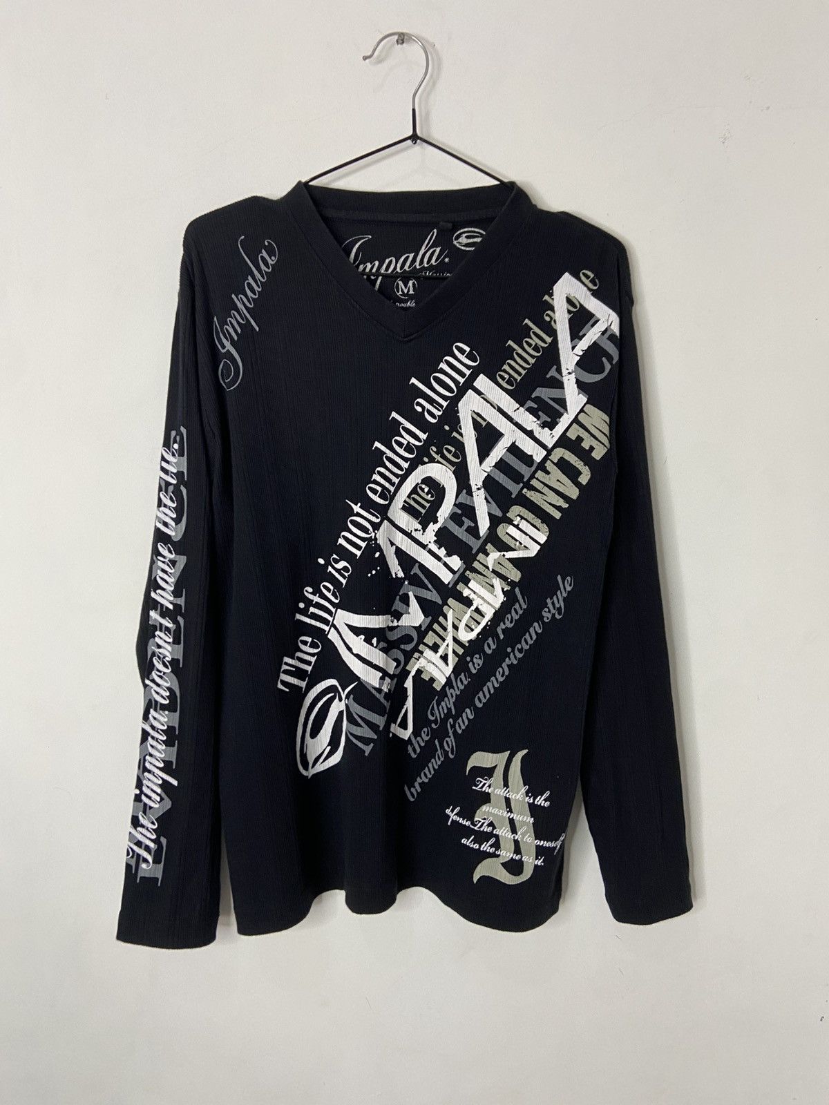 Hysteric Glamour 2000s Impala Poem Goth Graphic Embroidery Thermal ...