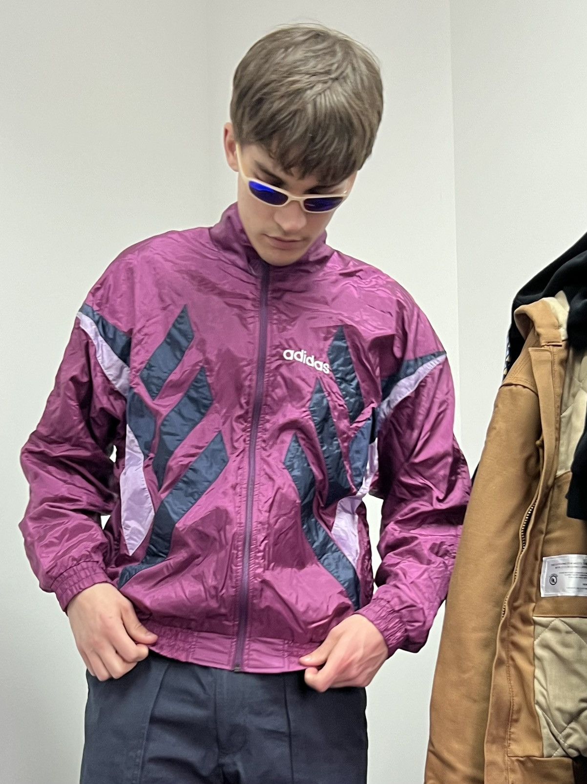 Adidas adidas vintage 90s track top for real ravers 🍆 | Grailed