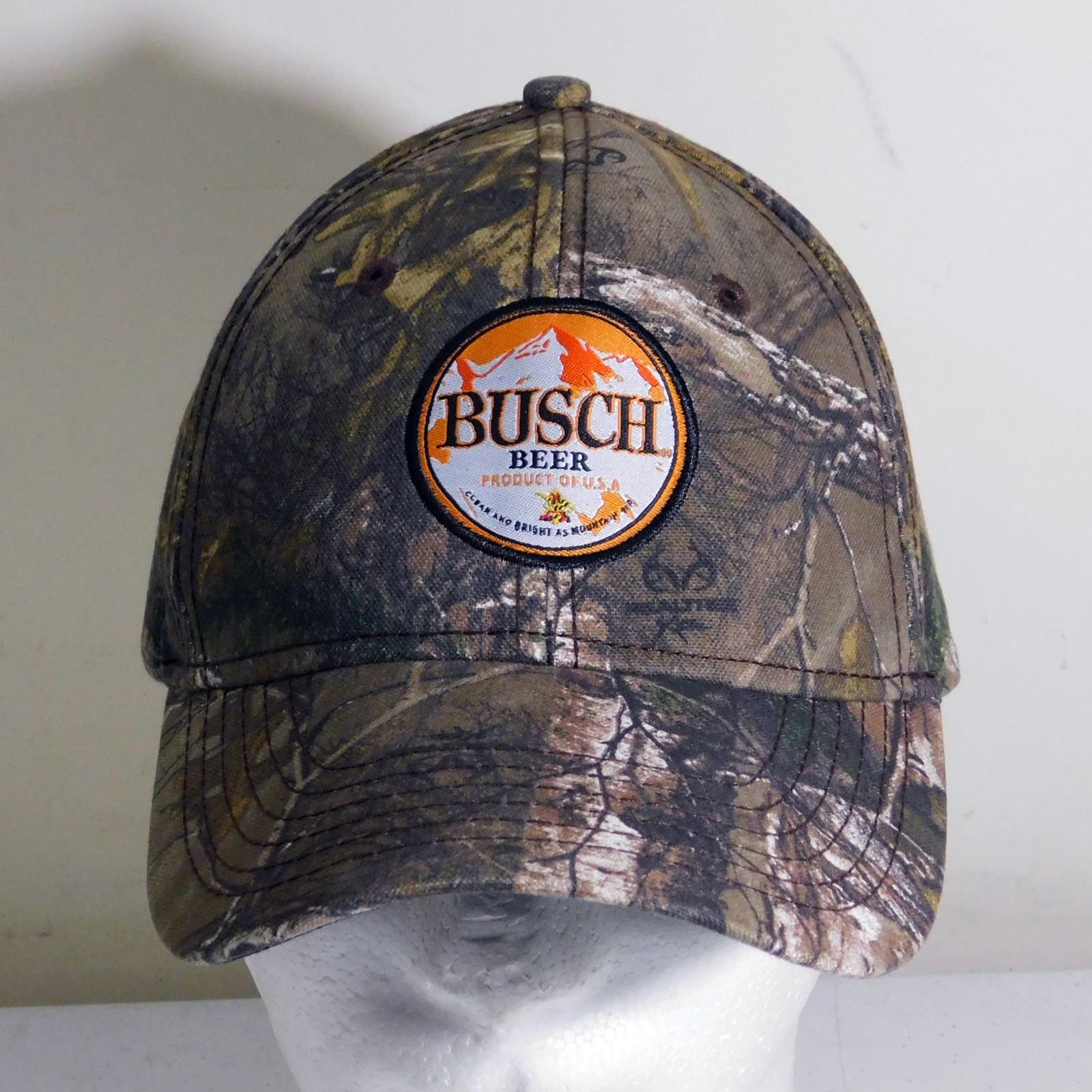 Realtree Realtree Camouflage Camo Busch Beer Hat Cap Orange Logo | Grailed