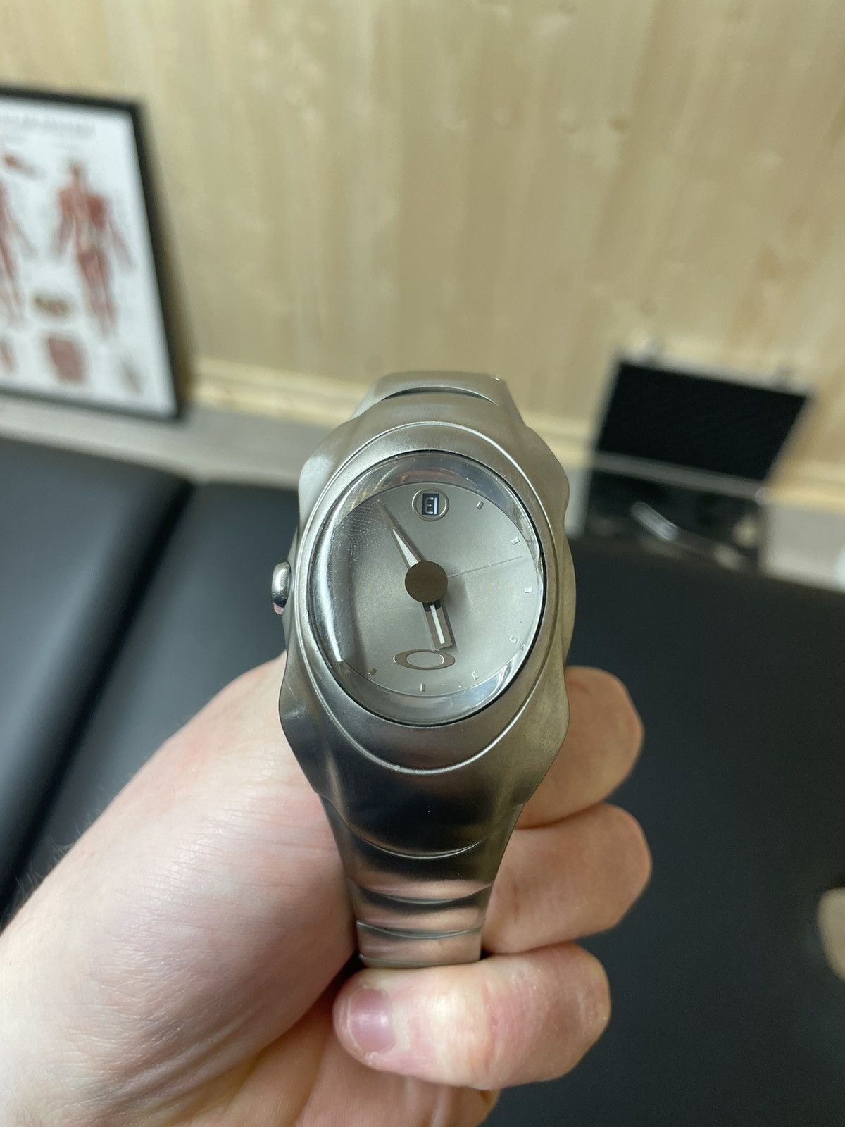 Oakley Rare Silver Titanium Oakley Time Bomb Watch | Grailed