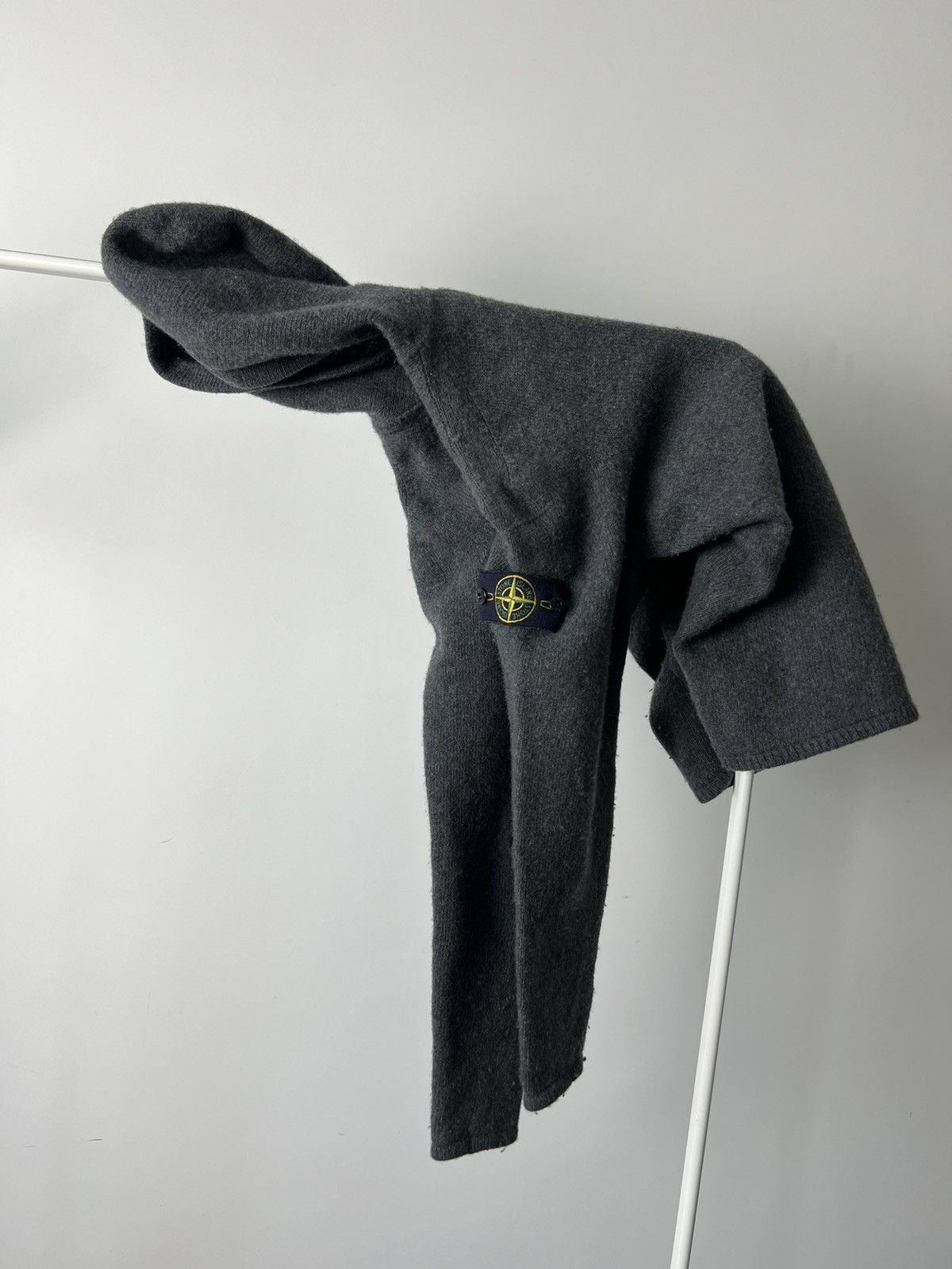 Stone Island Vintage Stone Island Knit Hoodie Rare | Grailed
