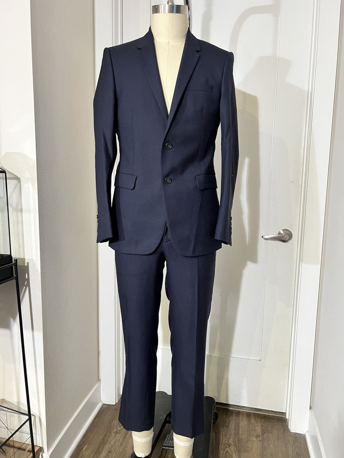 Cos COS slim navy suit wool crepe | Grailed