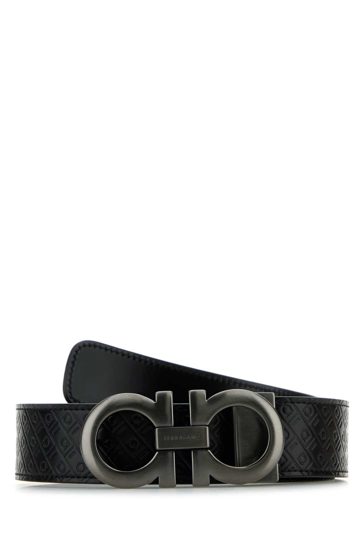 Salvatore Ferragamo Black Leather Reversible Belt | Grailed