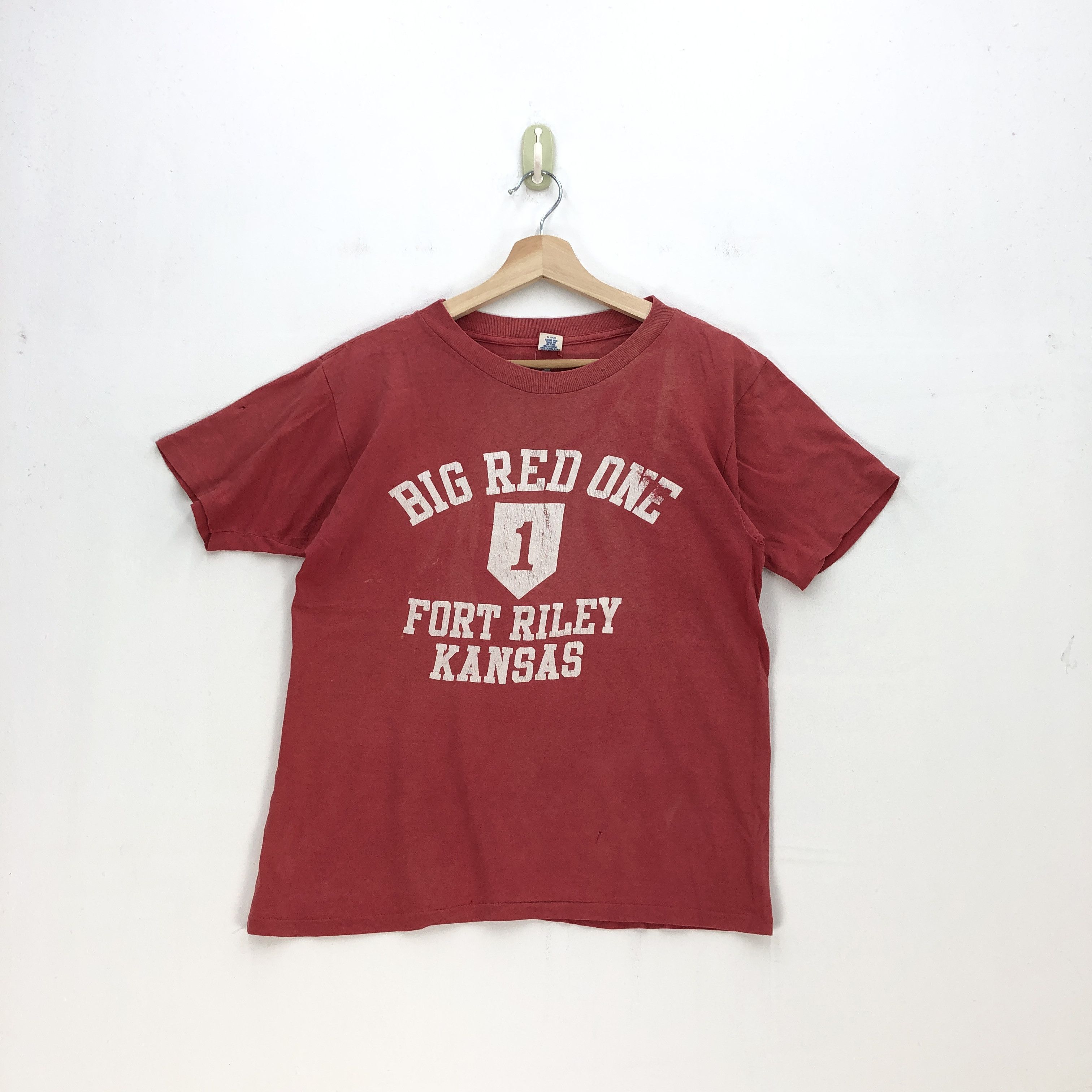Vintage Vintage 70s Big Red One T Shirt Forty Riley Kansas Tee | Grailed