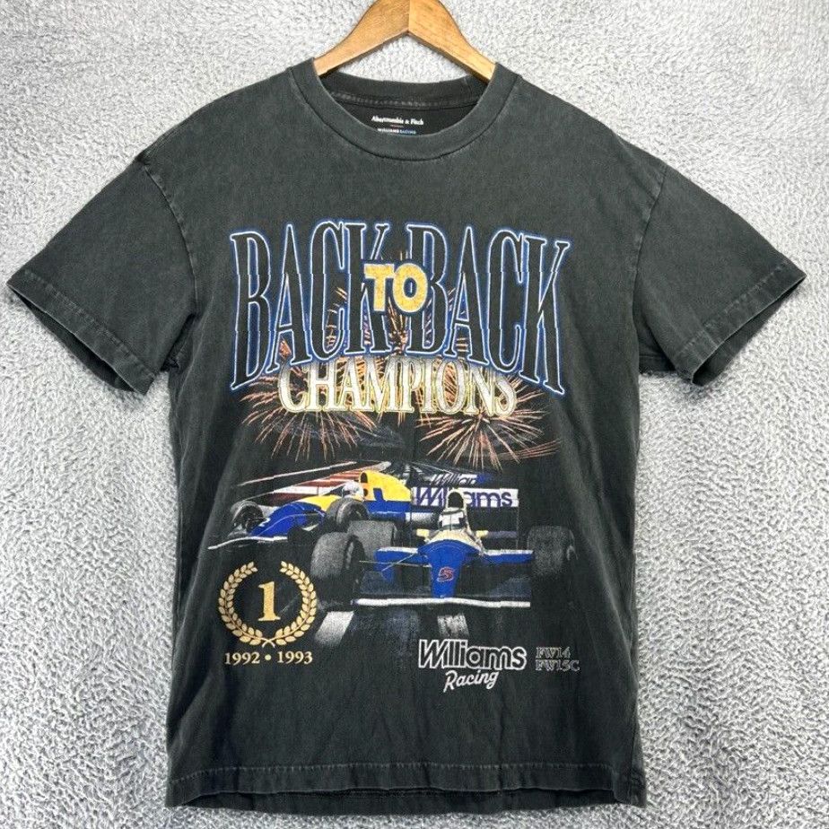 Abercrombie & Fitch Williams Racing Nascar Graphic Faded Gray Medium ...