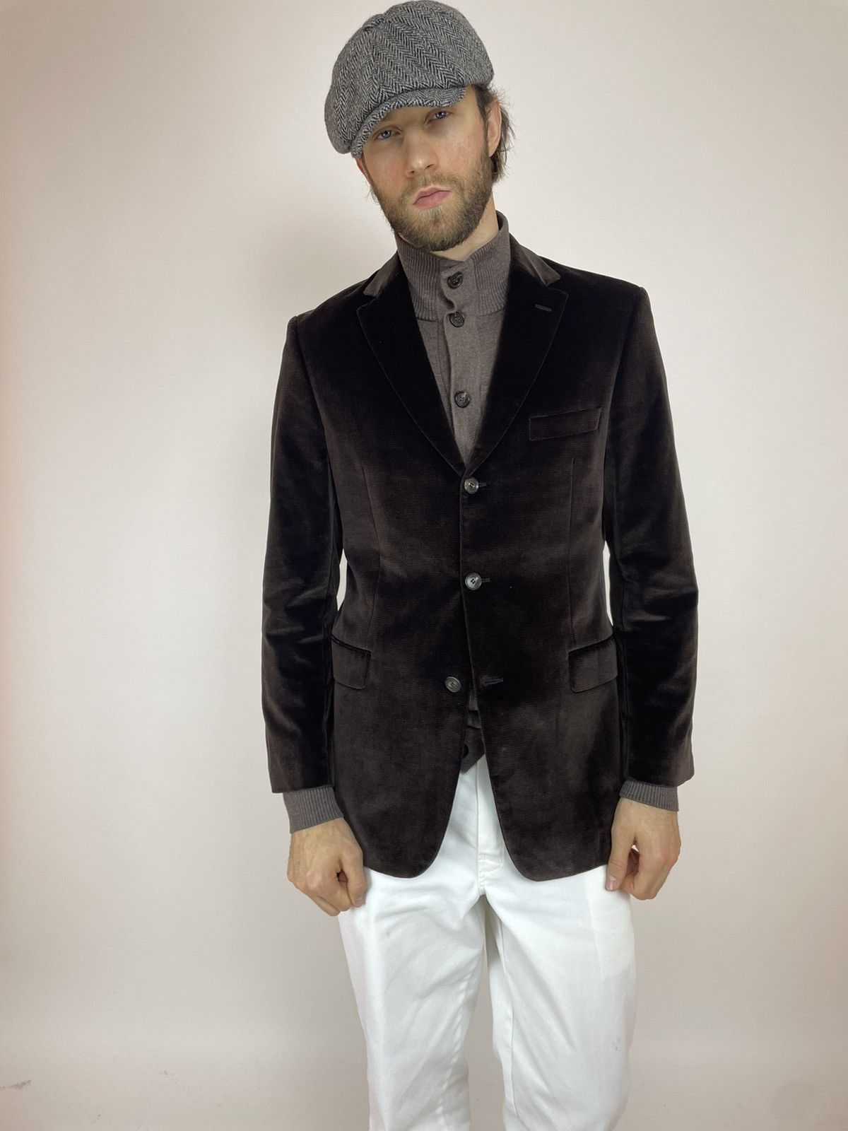 Vintage Vintage HUGO BOSS Velvet/Velour Blazer Three Button Mens | Grailed