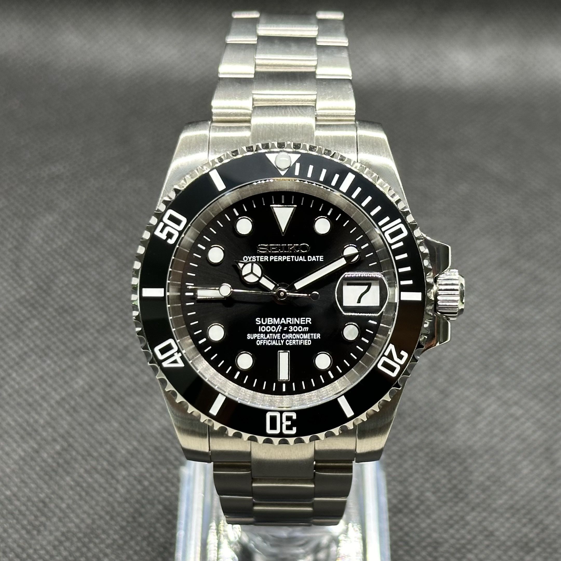 Custom Seiko Mod "Submariner" Dive Watch (Premium Dial) | Grailed