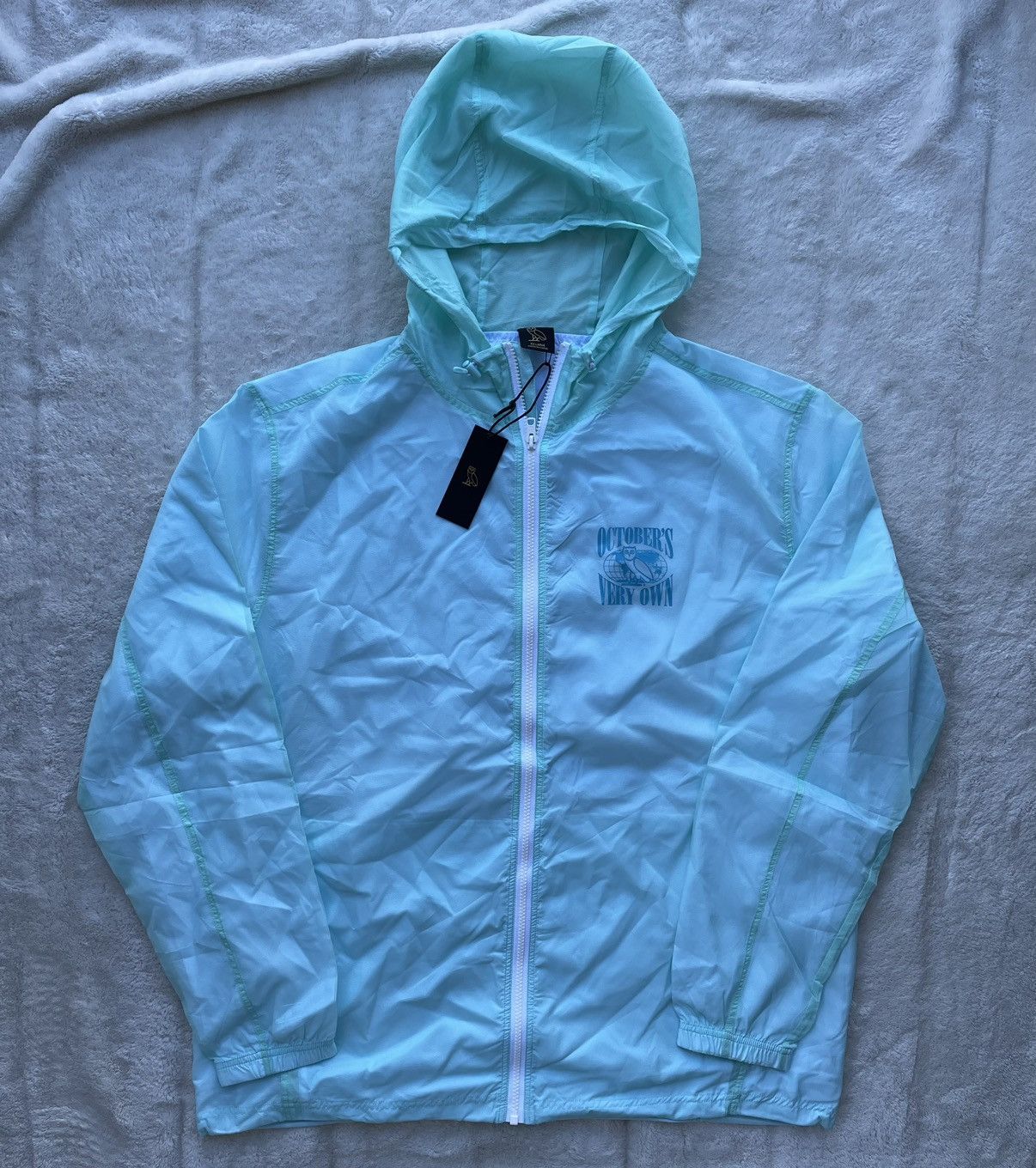 Octobers Very Own OVO Teal Globe Owl Jacket | Grailed