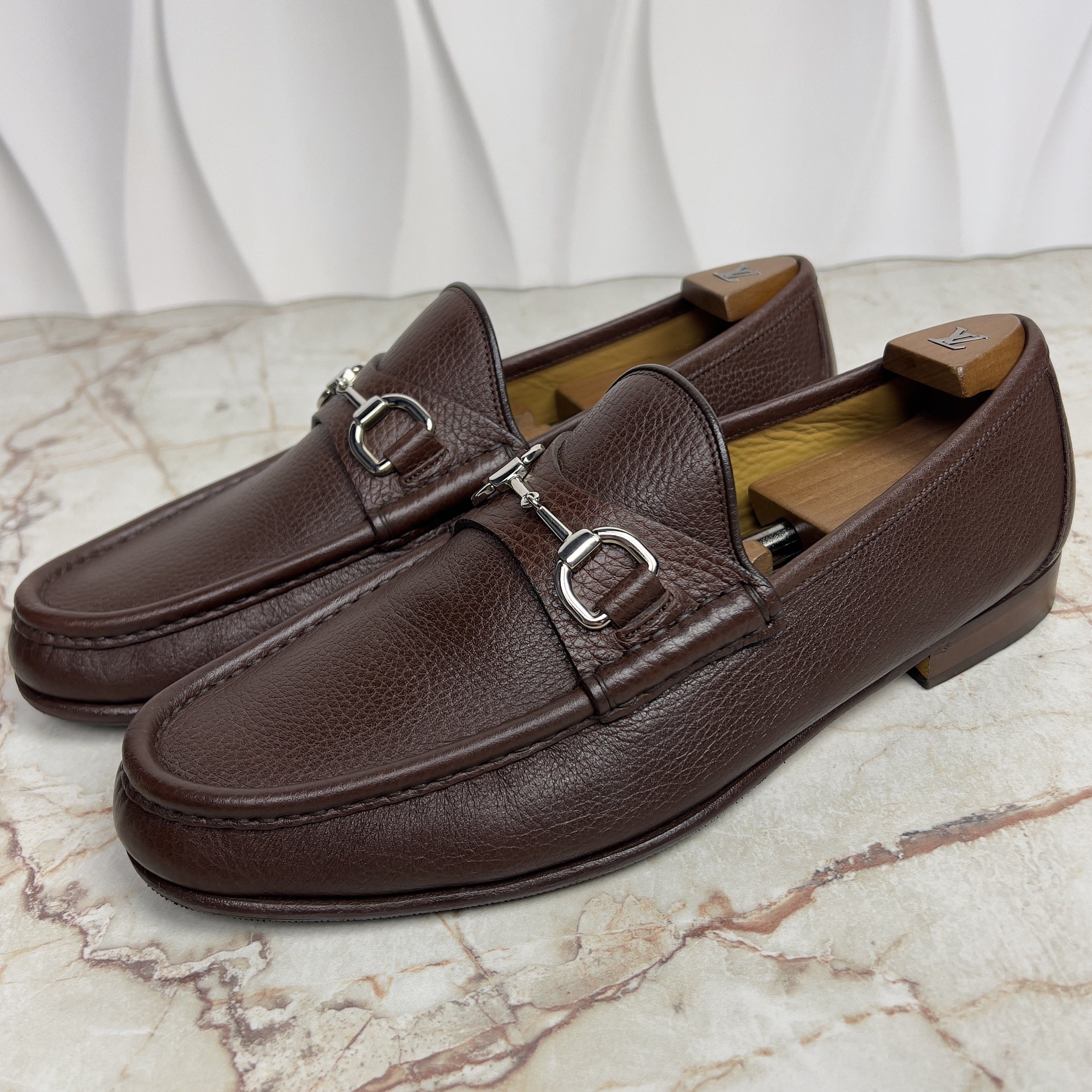 Gucci 1955 Horsebit Loafers Brown Grain Leather | Grailed