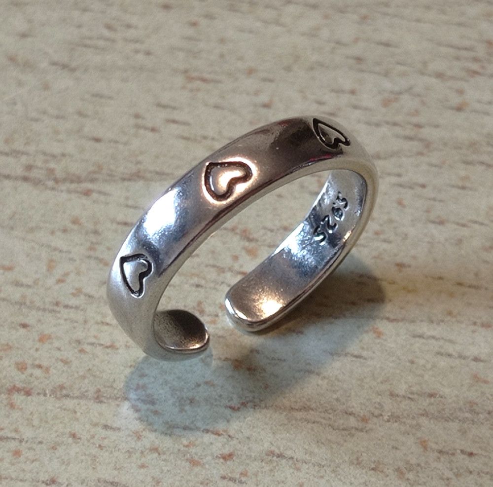 Custom × Designer × Vintage Vintage Punk Romance Heart Engraved Silver ...